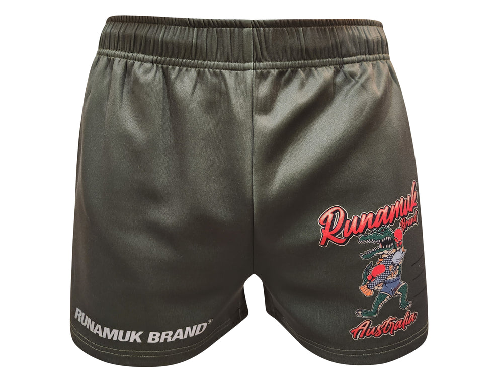 Iconic Boxing Croc Footy Shorts – Runamuk Brand