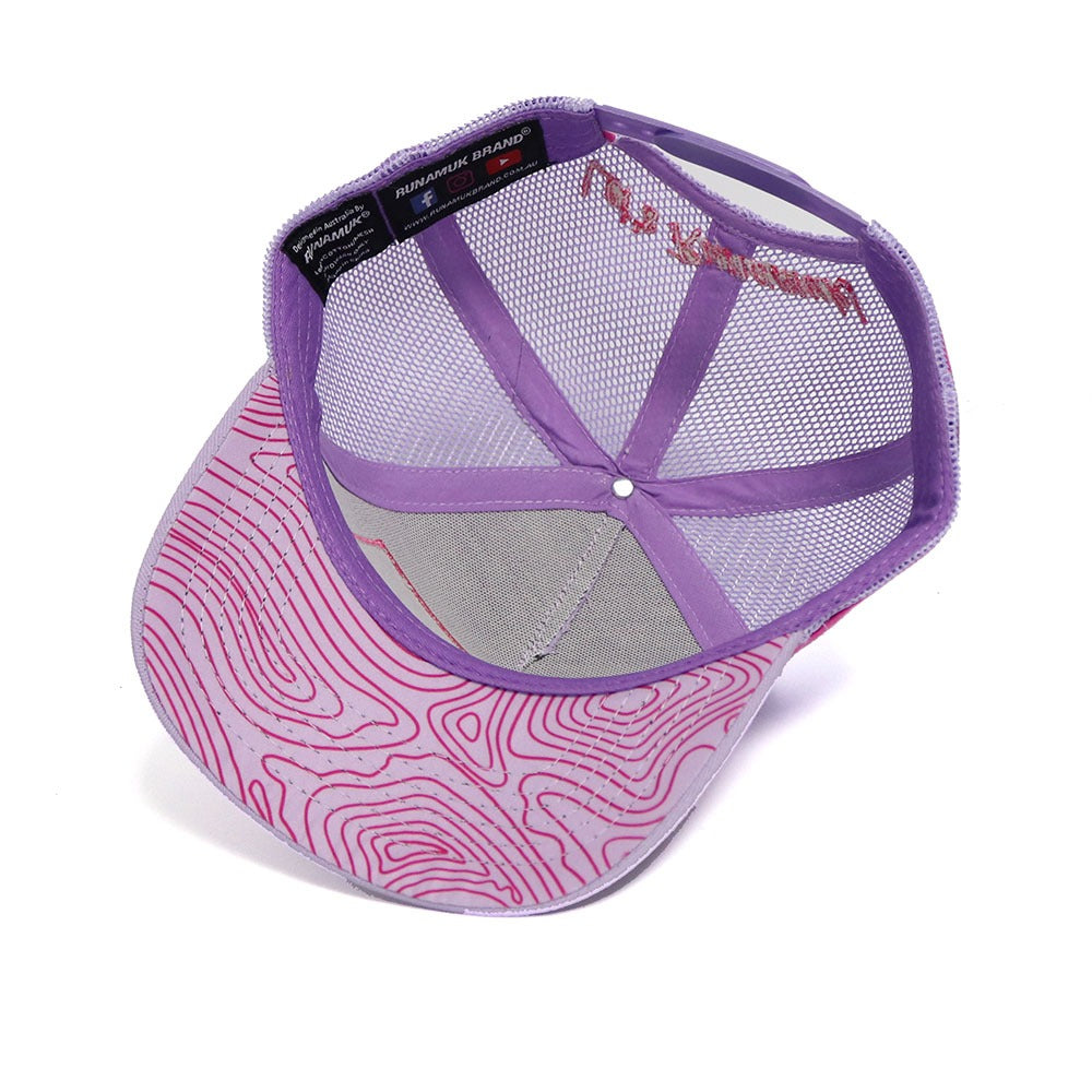 Kids Tinny Racing Trucker Cap Purple/Pink – Runamuk Brand